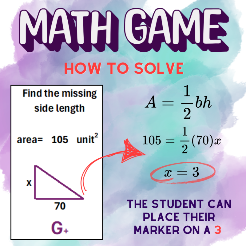 A Game to teach Area of a Triangle to 5th and 6th graders - LOMA Learning
