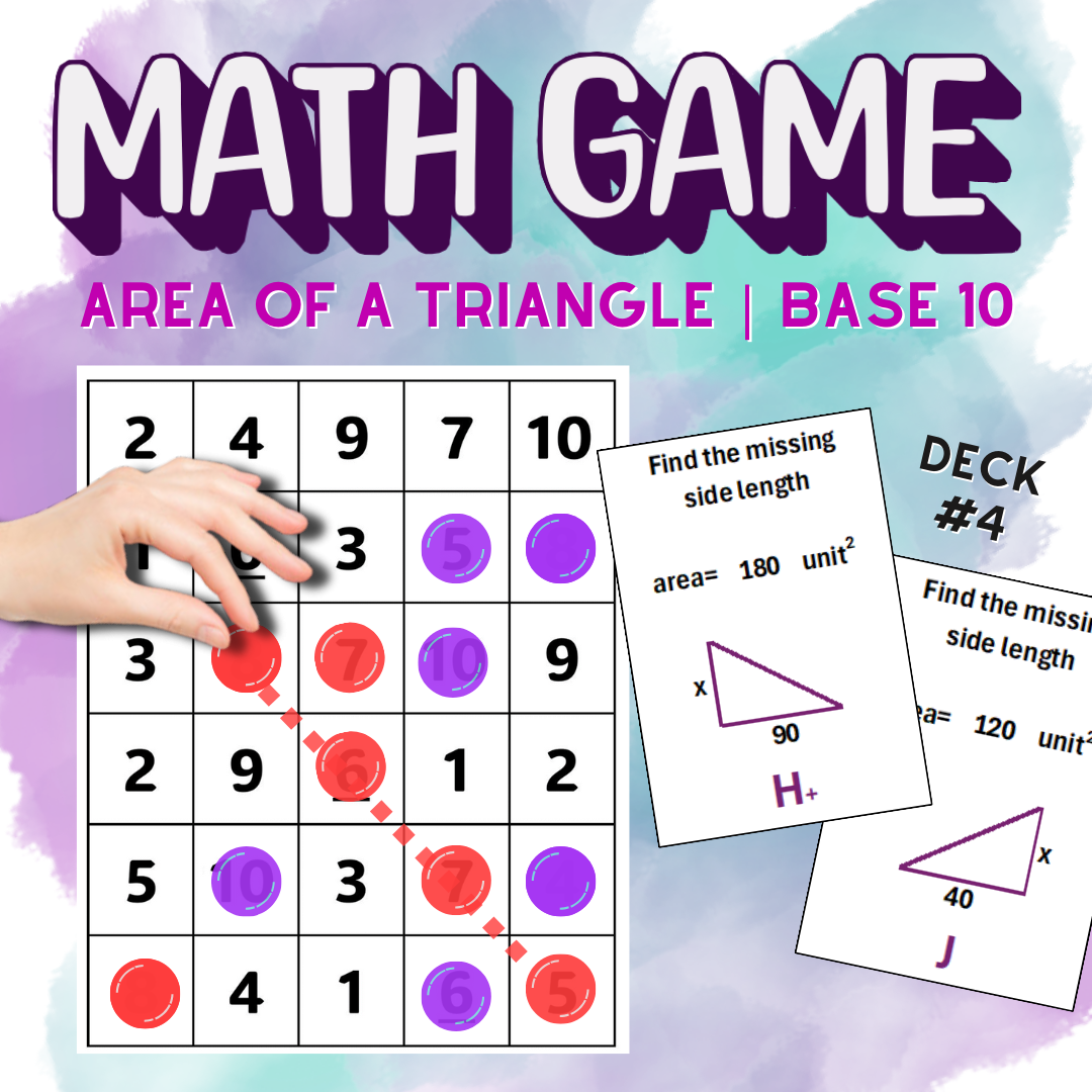 A Game to teach Area of a Triangle to 5th and 6th graders - LOMA Learning